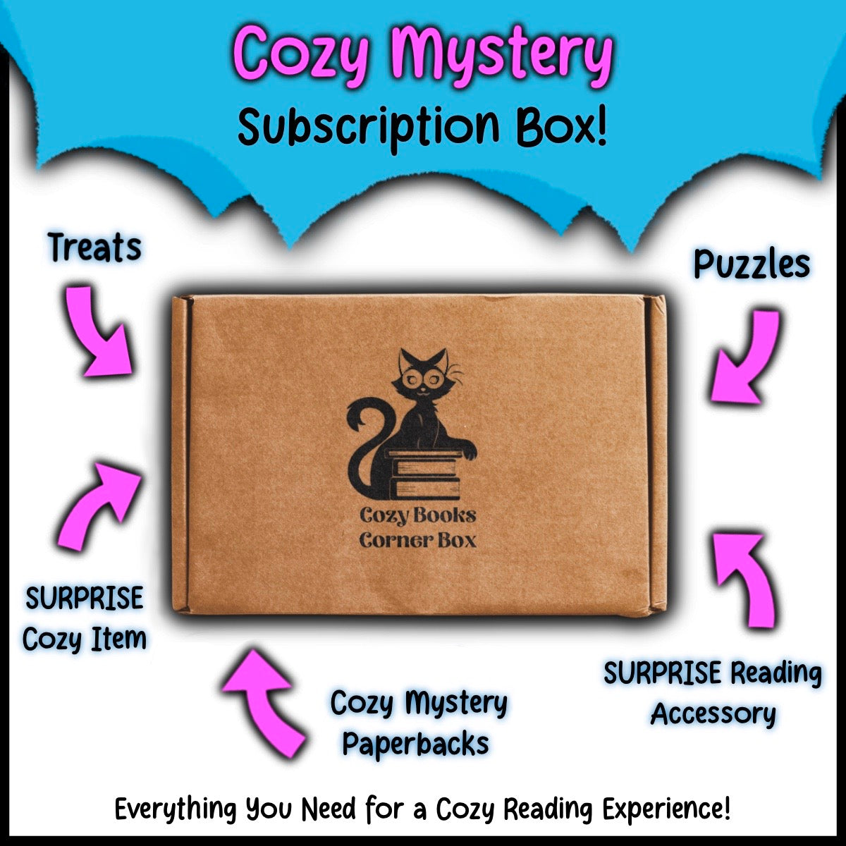 Bi-monthly Cozy Mystery Book Box – Cozy Books Corner