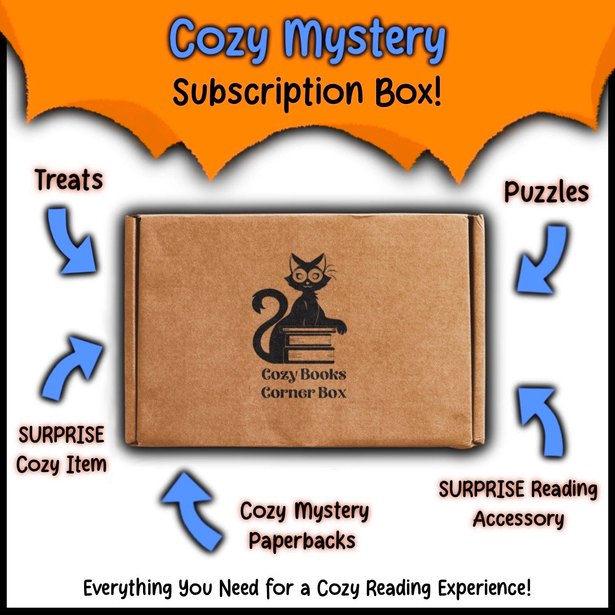 Bi-monthly Cozy Mystery Book Box – Cozy Books Corner